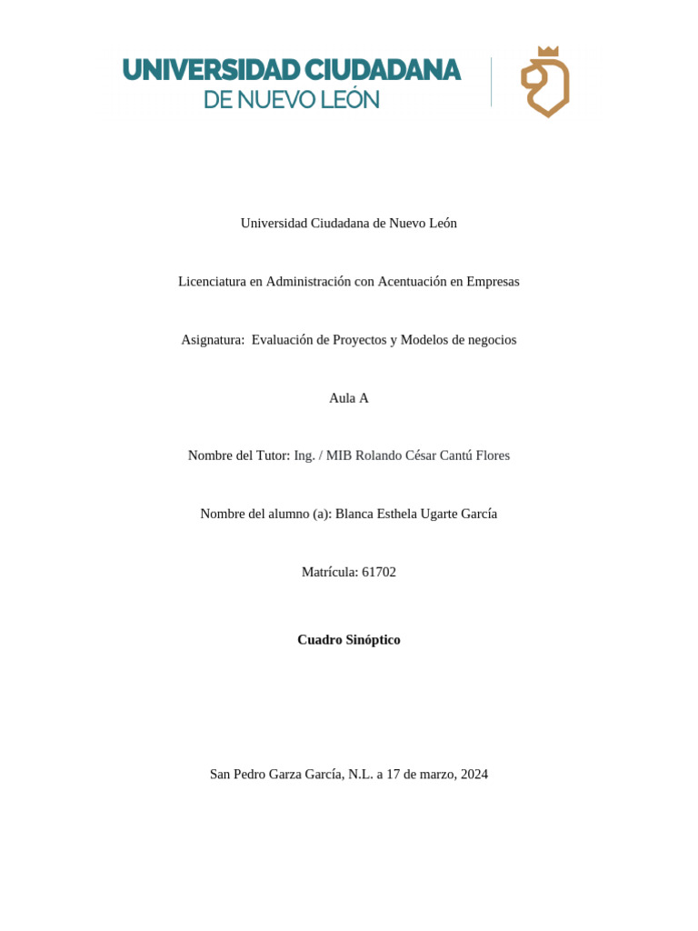 Finanzas Cuadro Sinoptico LAAE | PDF