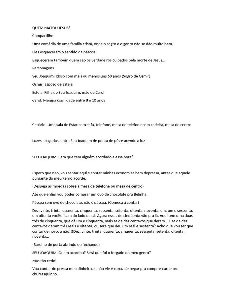 Quem Matou Jesus Pdf