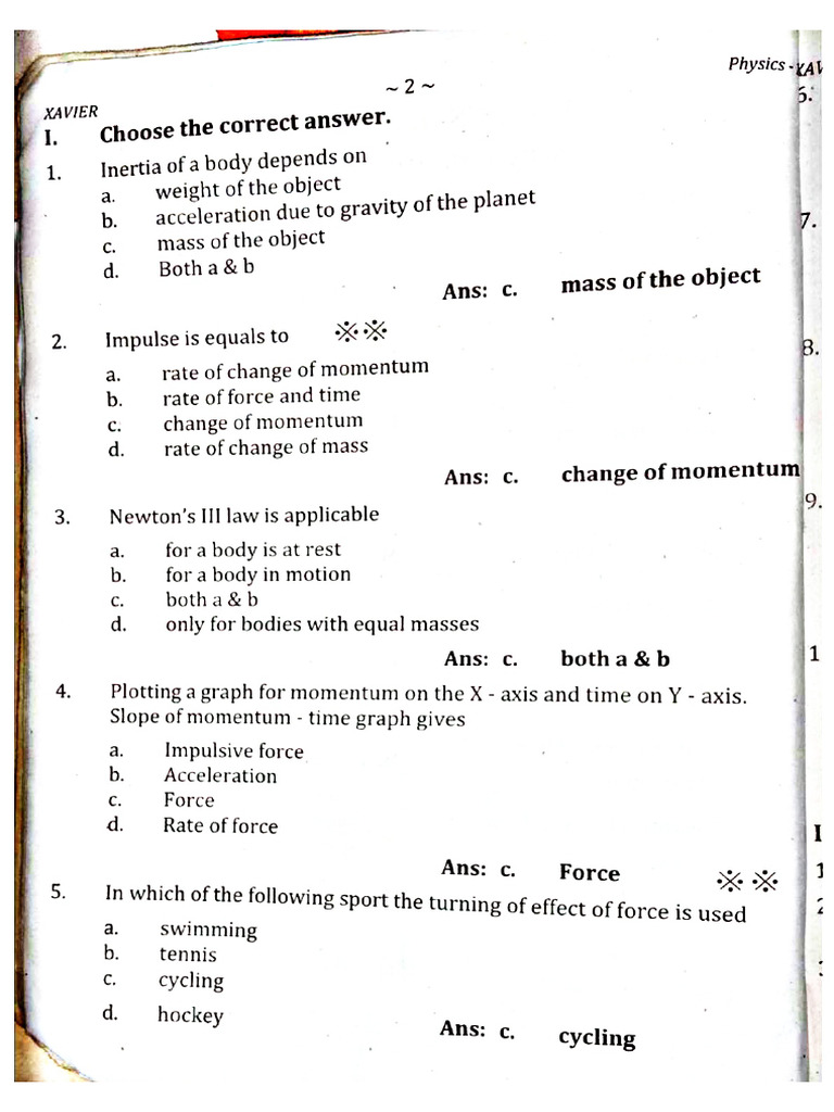 10th Science Unit1 Answer PDF | PDF