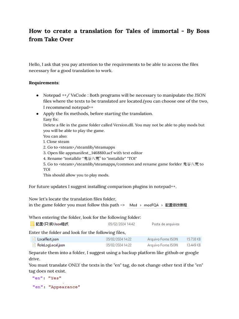 How To Create A Translation For Tales of Immortal - by Boss From Take ...
