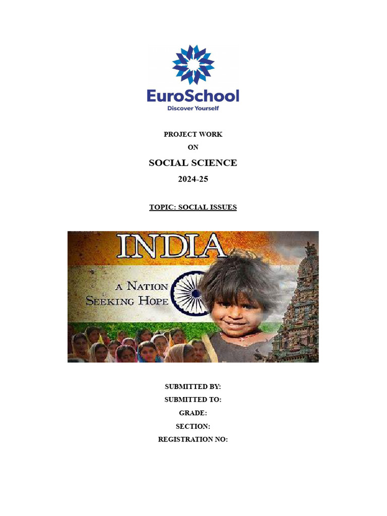 PROJECT Cover Page Social Issues | PDF