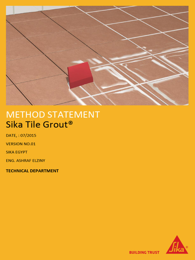 Sika Tile Grout MS | PDF
