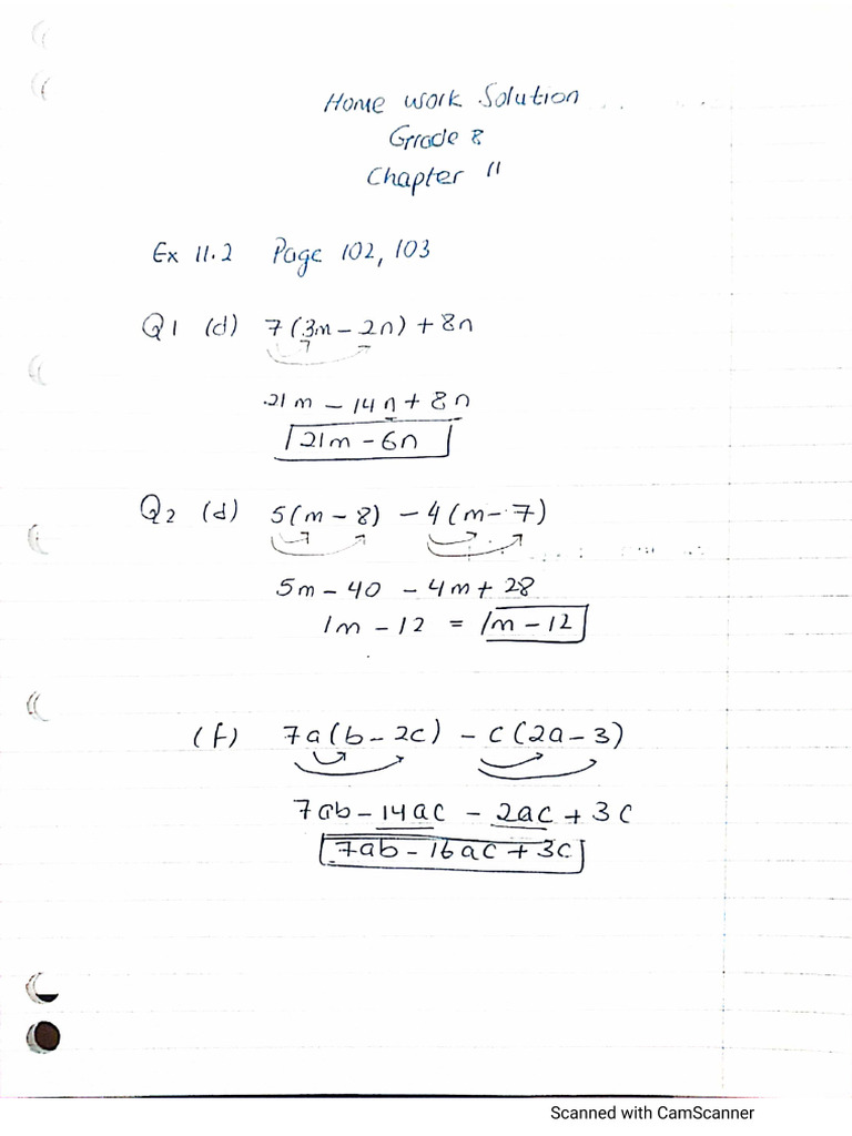 HW Solution Ch11 g8 | PDF