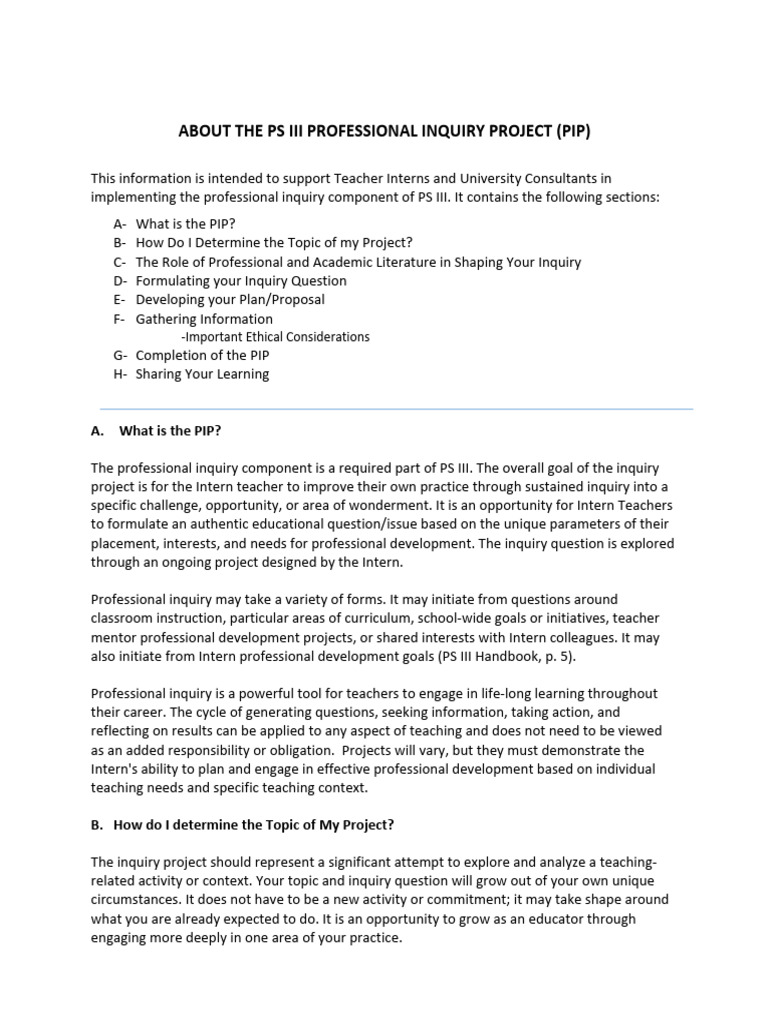 PIP Overview Updated | PDF PIP Overview Updated | PDF