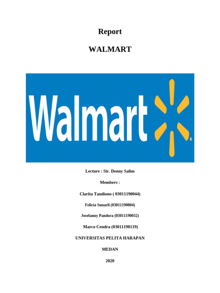 Walmart Company Report | PDF