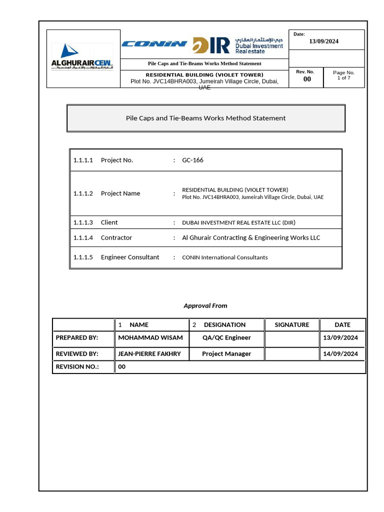 GC-166 - MS - Pile Cap Works | PDF
