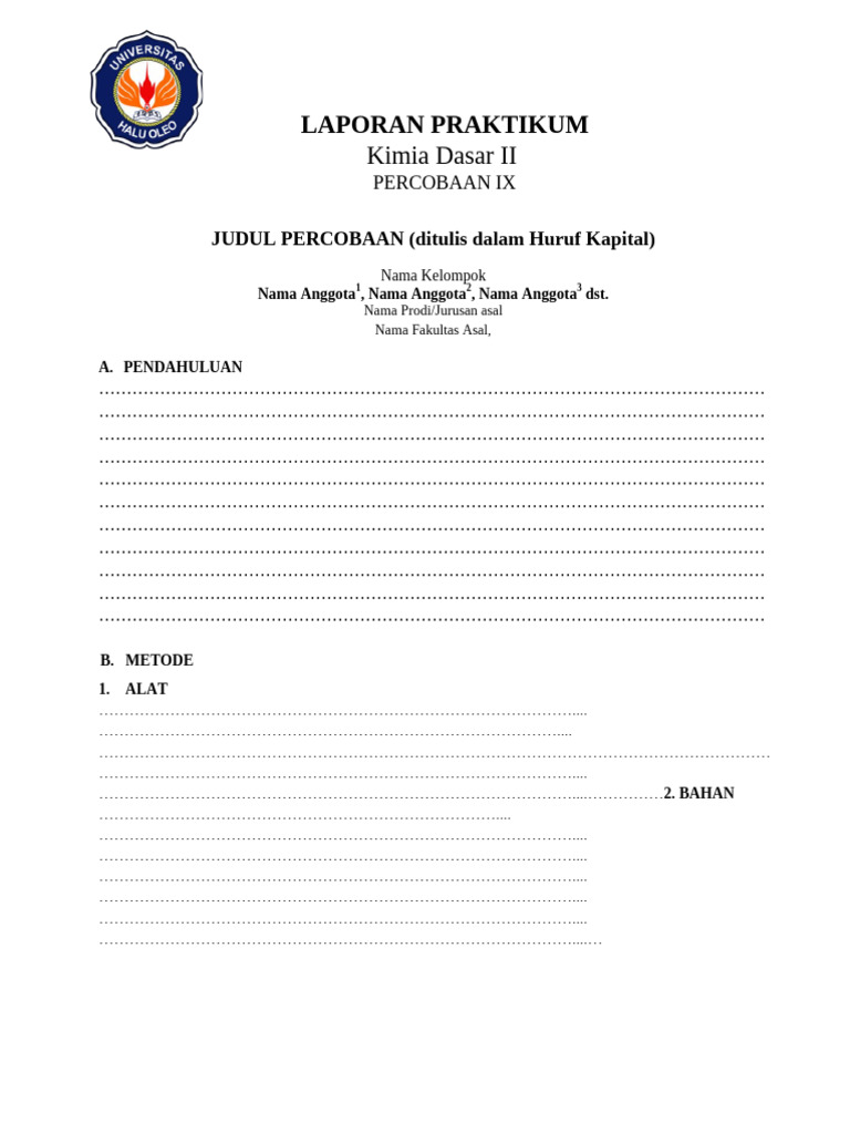 Uji-Uji Gugus Fungsi - Form. Laporan | PDF