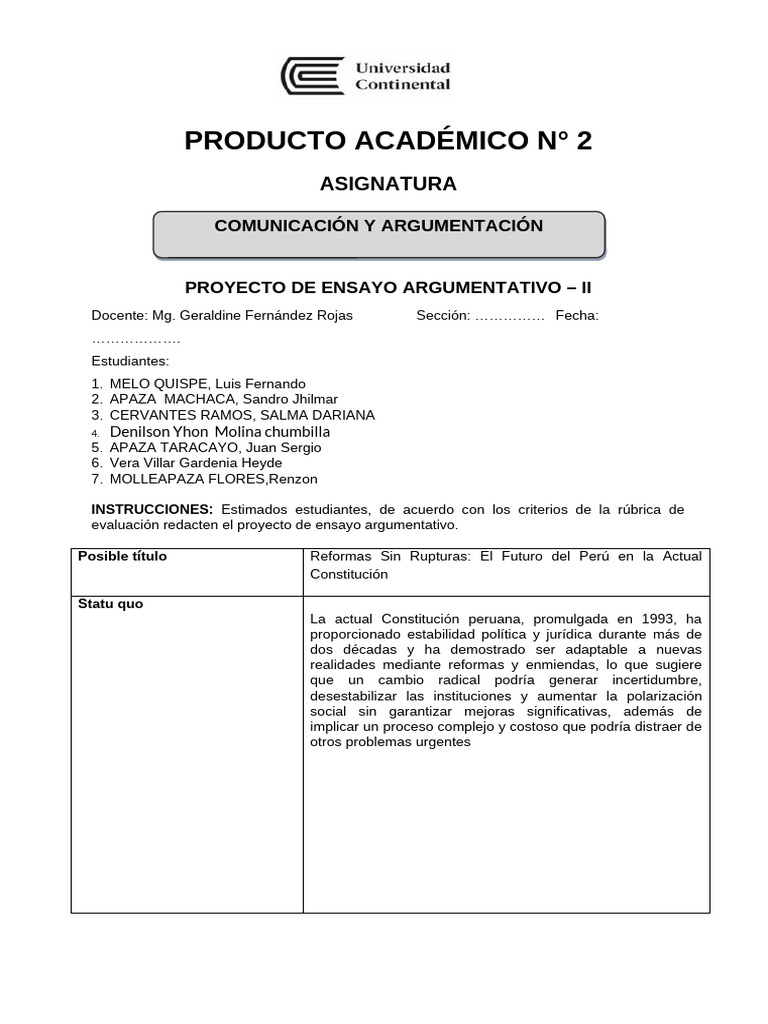 Formato Pa2 | PDF