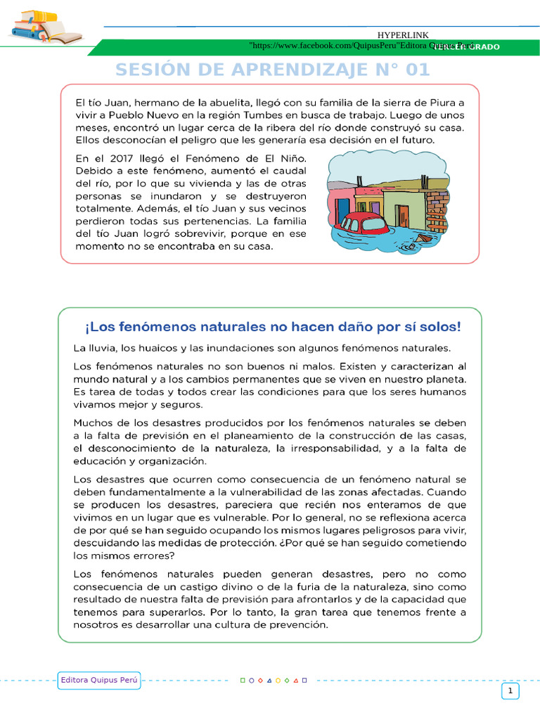 Anexo de Sesiones de Aprendizaje - EDA VIII Semana 1 - Editora Quipus Perú | PDF