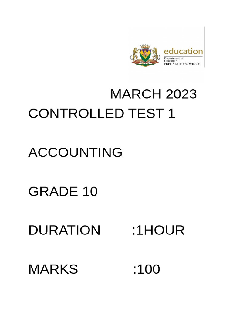 Sethabela Accounting Test | PDF