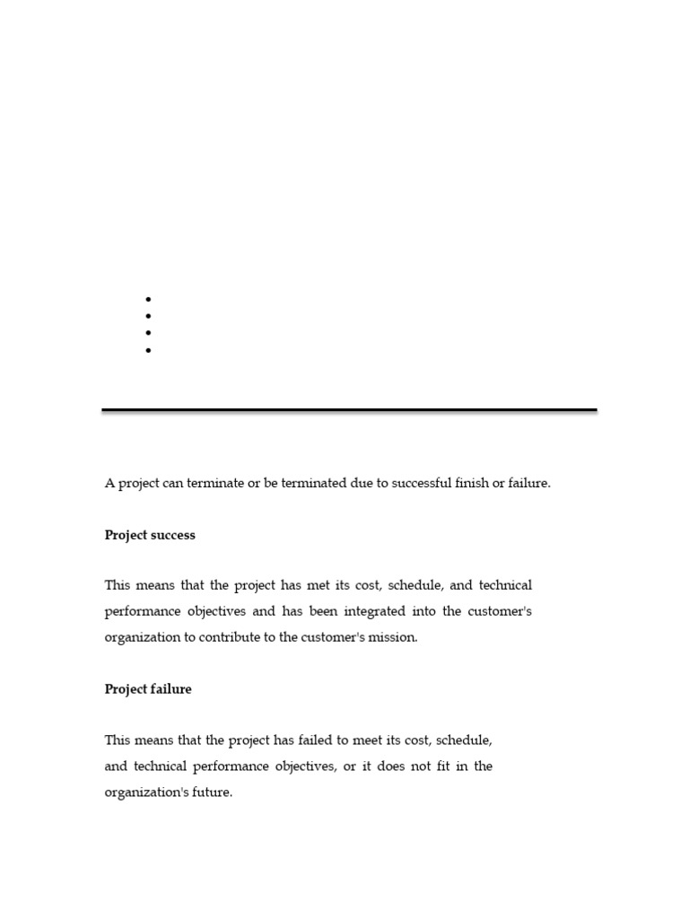 Lesson 13 - Project Termination and Conclusion | PDF