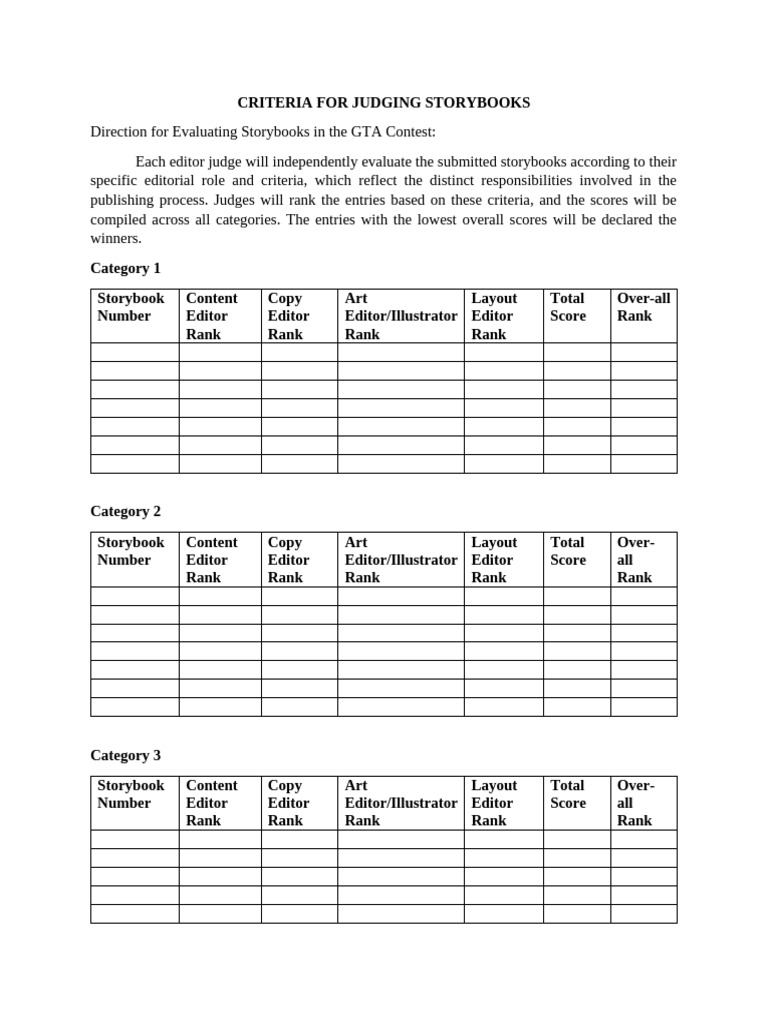 Criteria-for-Judging BOOKS | PDF