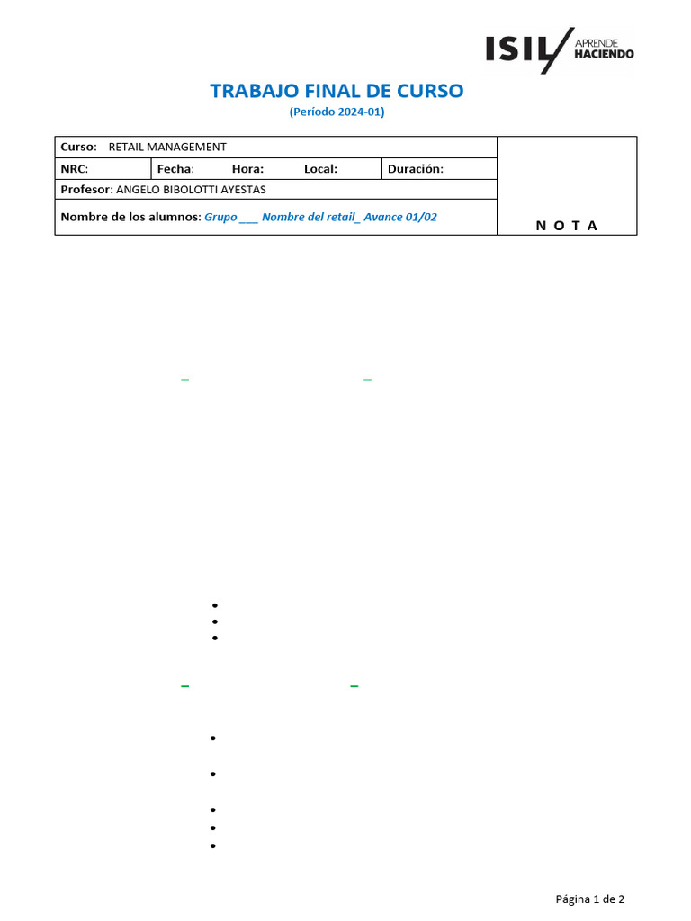 Trabajo Final Retail | PDF