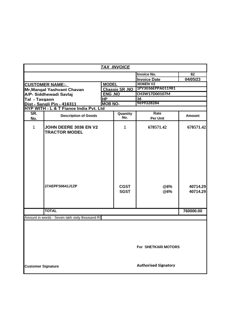 Invoice Format | PDF