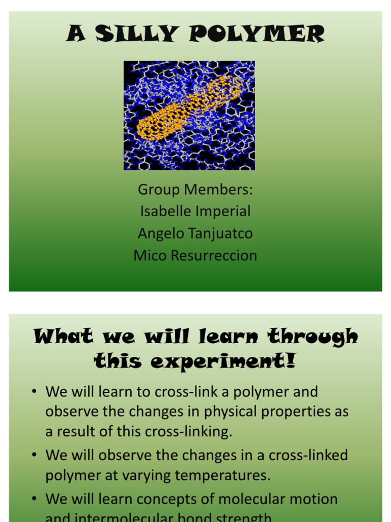 Silly Putty Polymer Properties | PDF