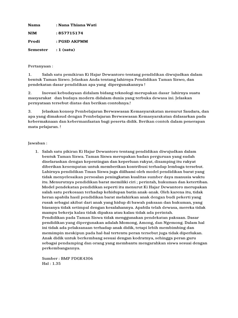 Tugas Mandiri 1 PBK | PDF