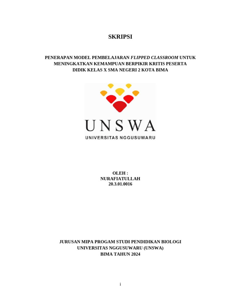 Proposal Skripsi Fia Fiks10 (Autosaved) 33 | PDF