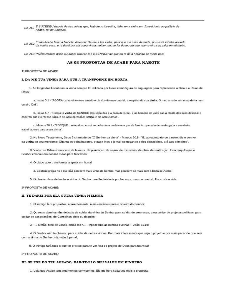 As Propostasde Acabe para Naboti | PDF