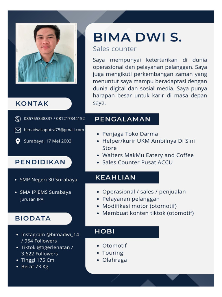 Curriculum Vitae - Bima Dwi S. | PDF