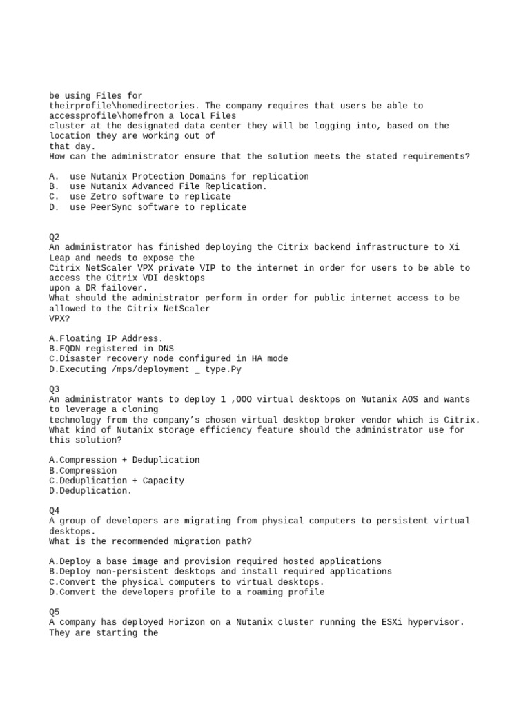 05 - Ncp-Euc6.5 Quest | PDF | Desktop Virtualization | Central Processing Unit