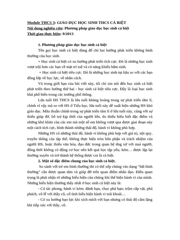 Bài Thu Ho - CH Modul 3 | PDF