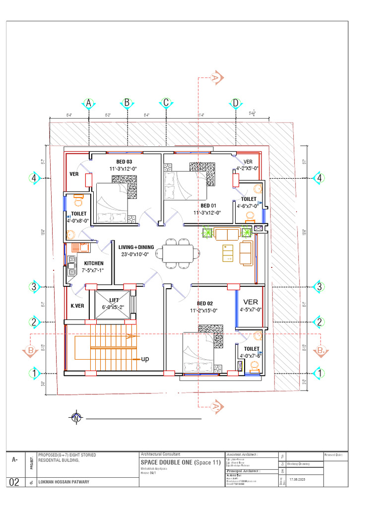 Badda Lily Tower Floor Plan (1450 SFT) | PDF