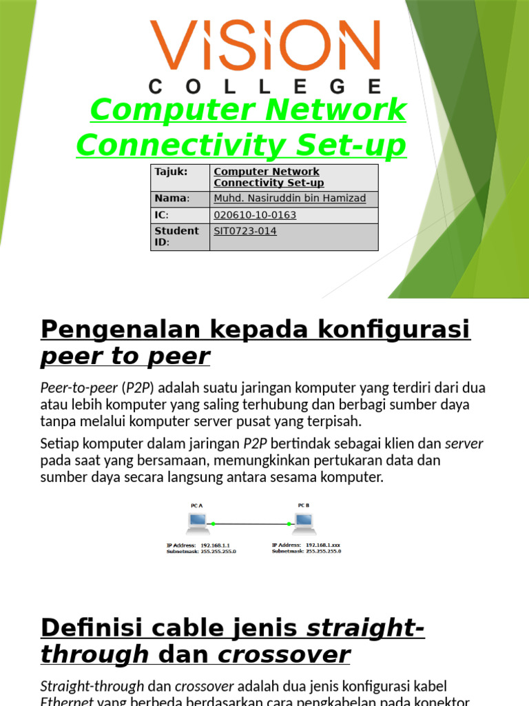 Computer Network Connectivity Set-Up | PDF