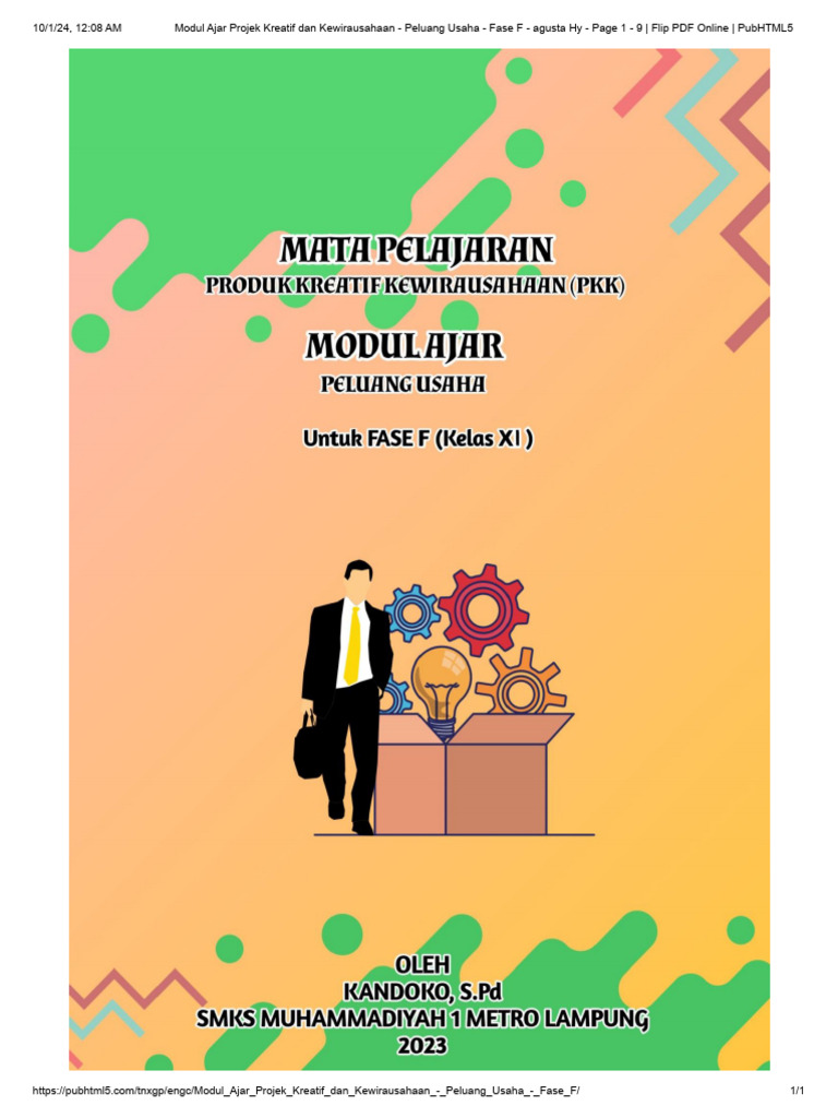 Modul Ajar Projek Kreatif Dan Kewirausahaan - Peluang Usaha - Fase F - Agusta Hy - Page 1 - 9 ...