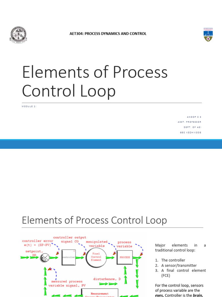 AET304 PDC Mod2 Elements of Process Control Loop | PDF