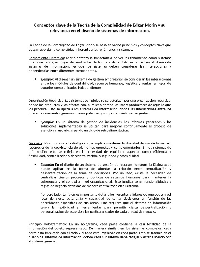 Teoria de Edgar Morin | PDF