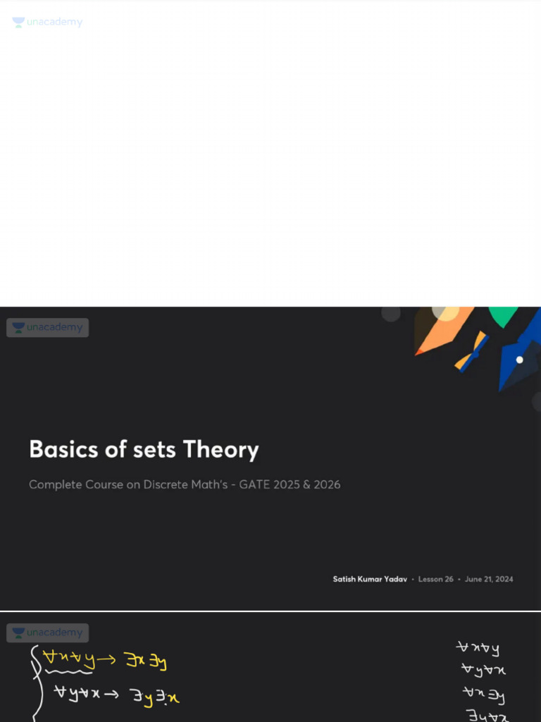 Basics of Sets Theory With Anno | PDF