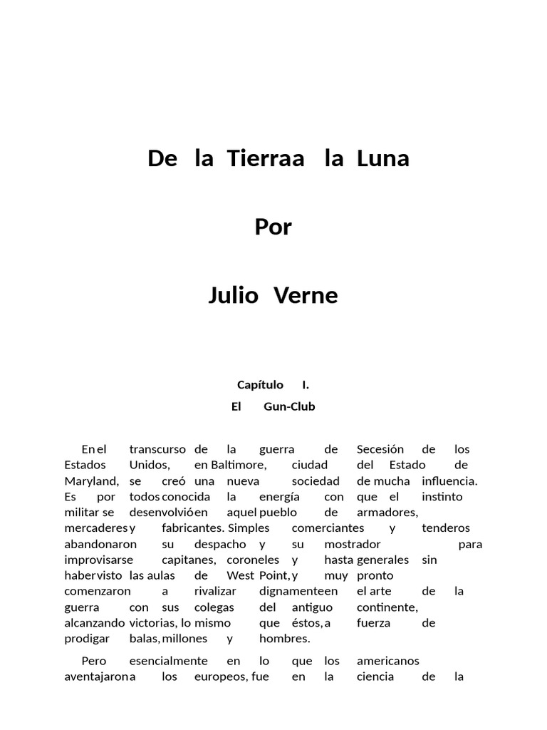 14 de La Tierra A La Luna Autor Julio Verne | PDF