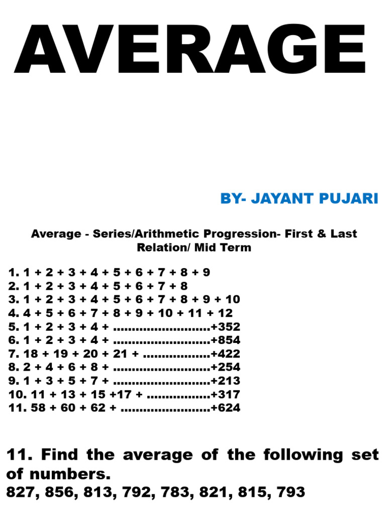 AVERAGE | PDF