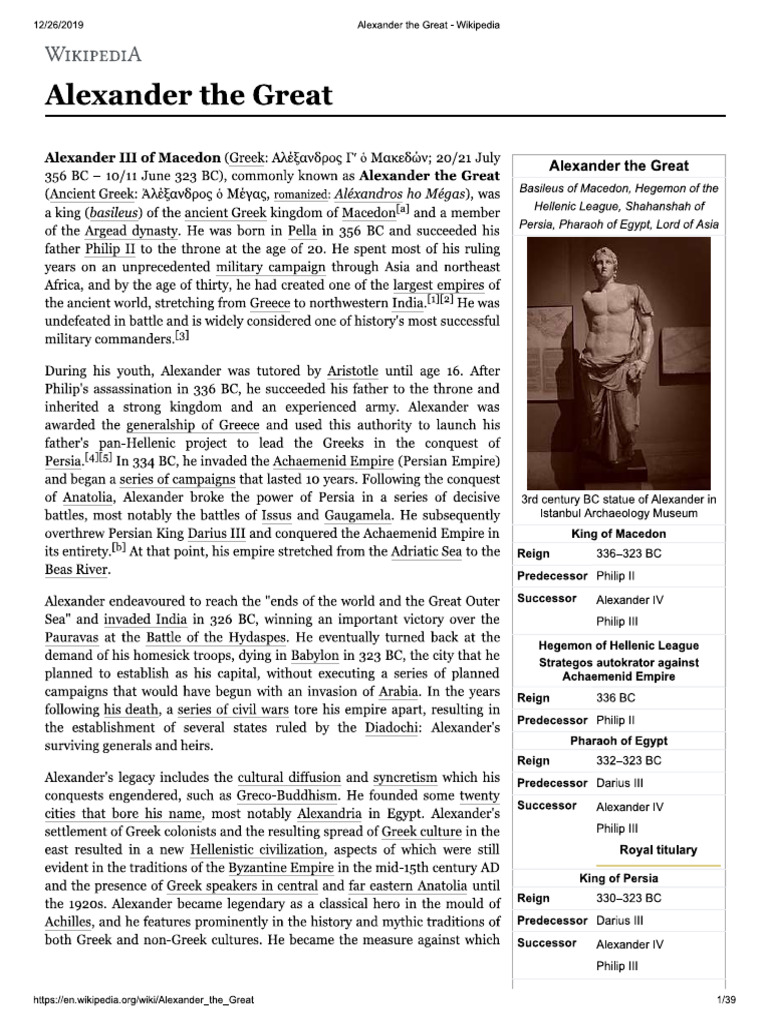 Alexander The Great | PDF