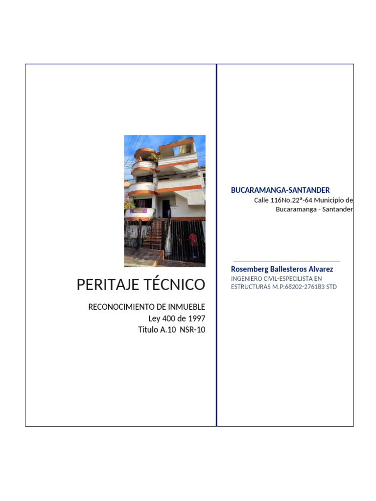 Peritaje Estructural Casa Diamante | PDF