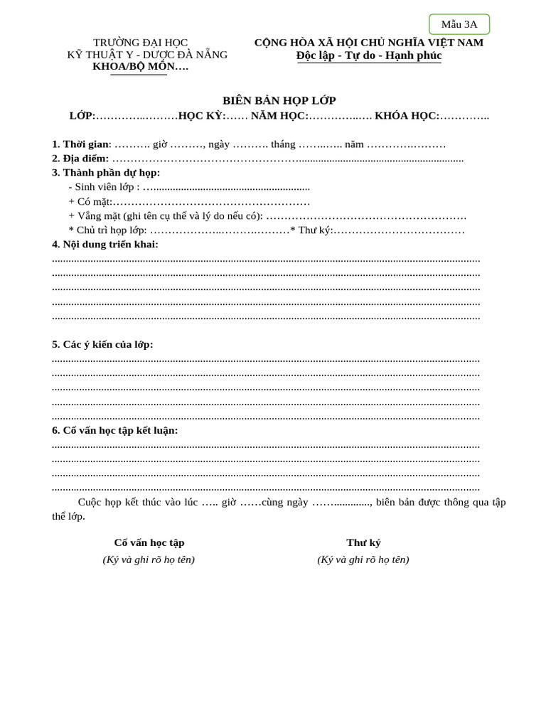 M - 3A- BB họp hàng tháng | PDF