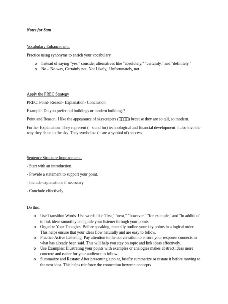 Notes For Sam | PDF