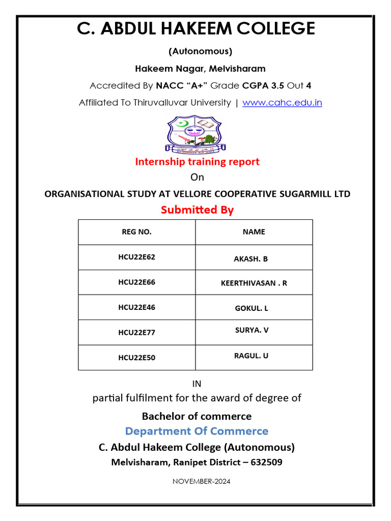Intership Report | PDF