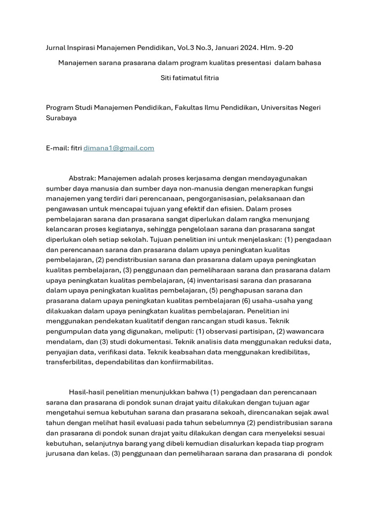 Saya Sedang Berbagi 'Sarana Prasarana Fitri' Dengan Anda | PDF