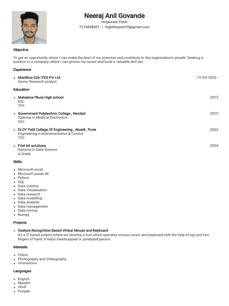 Neeraj Govande-Profile | PDF