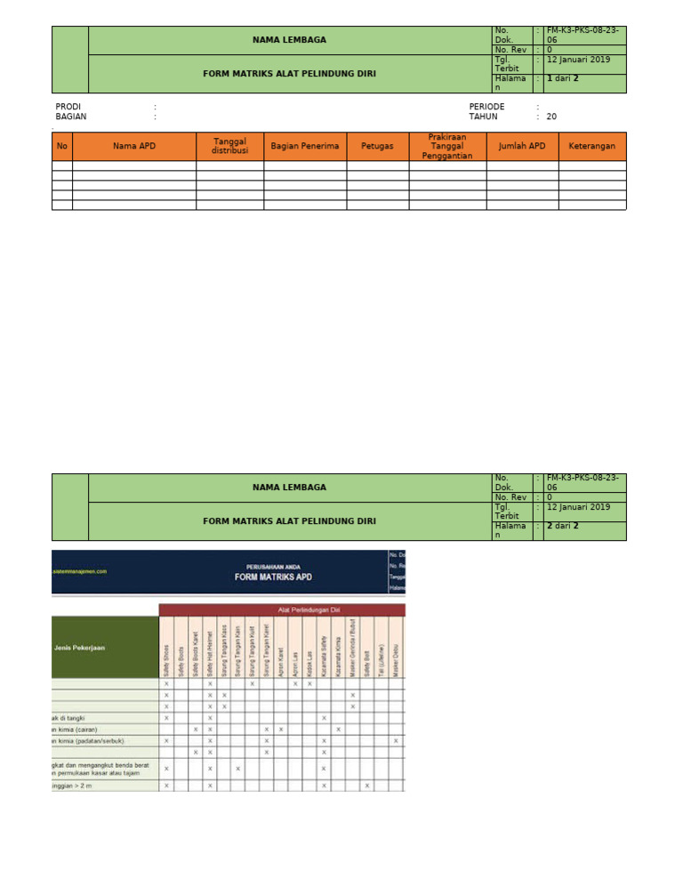 FORM 5 Matriks APD | PDF