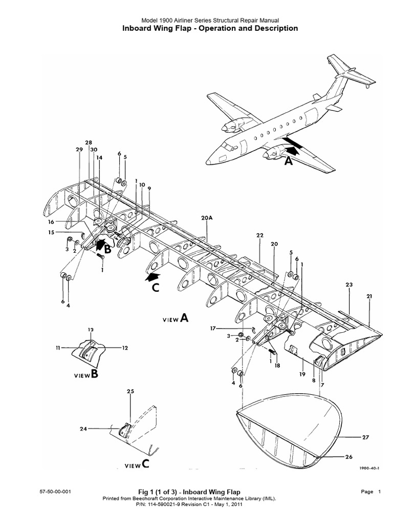 Inboard Wing Flap - Operation and Description | PDF