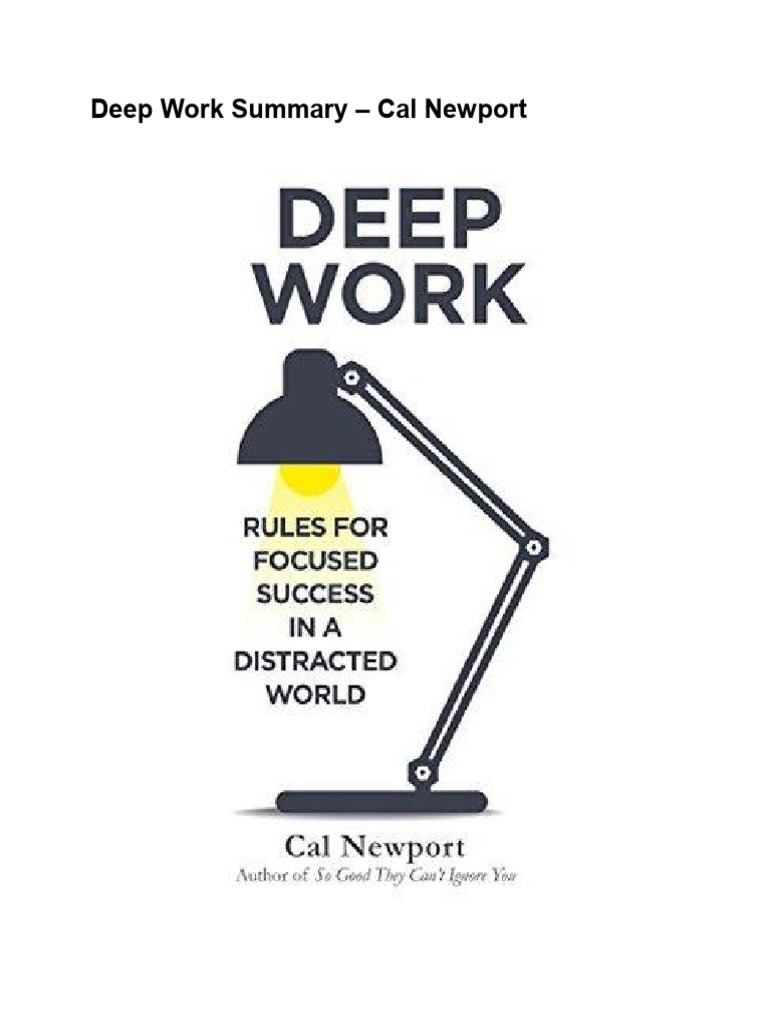 Deep Work Summary | PDF