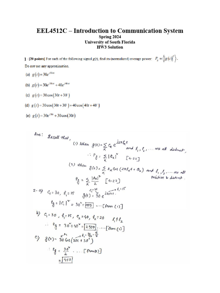 HW3 Solution | PDF