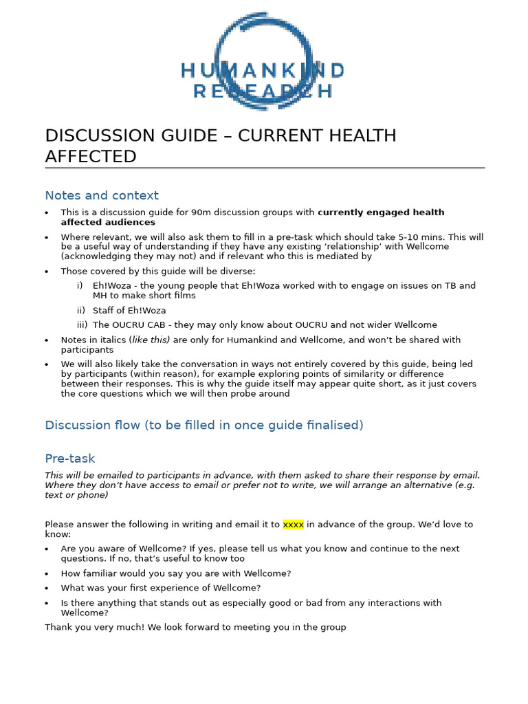 DG - Current Health Affected OUCRU CAB - Draft 4 | PDF