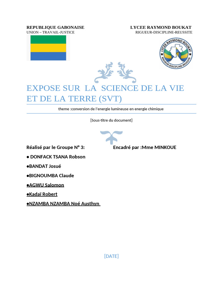 EXPOSé de SVT | PDF | Salud y bienestar | Ciencia y matemáticas