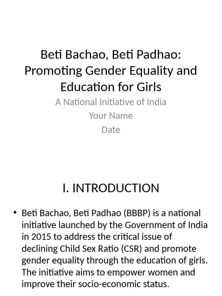 Beti Bachao Beti Padhao Presentation | PDF