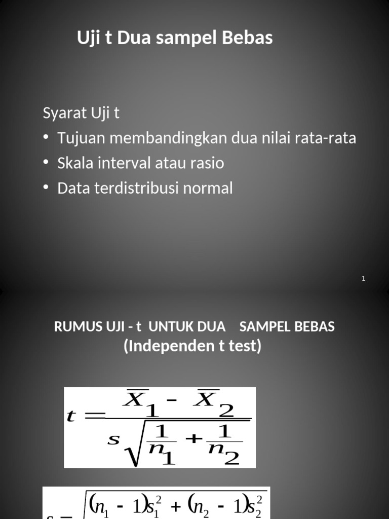 Uji T Independen | PDF