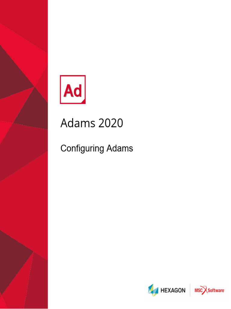 Adams 2020 Configuring Adams | PDF