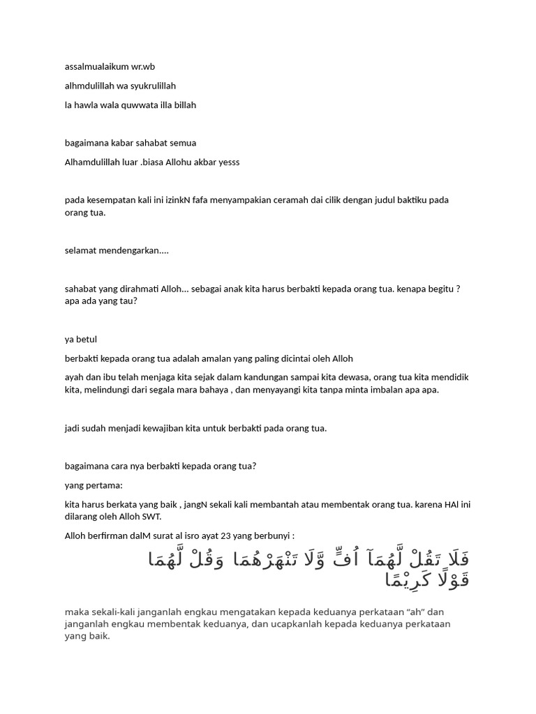 Teks Dai Cilik Fafa | PDF